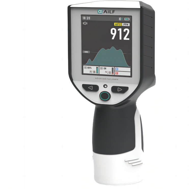 เครื่องตรวจจับแก๊สเลเซอร์ Zetron C10F ด้วยคอกกวางและร่างเครื่องสีดํา ...